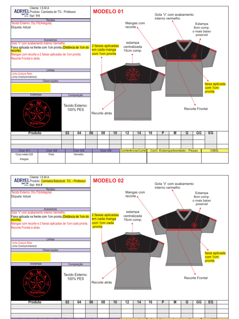 Desenhos Isma Uniformes | PDF | Cor
