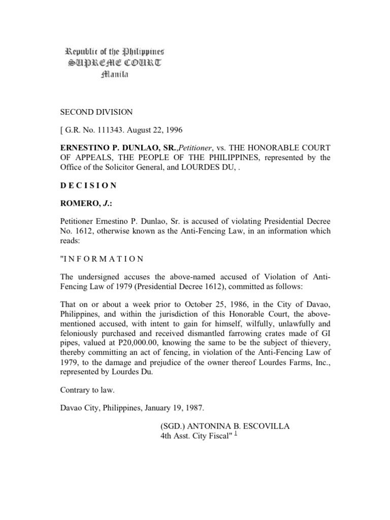 Anti-Fencing Law Overview and Penalties | PDF | Prosecutor | Reasonable ...