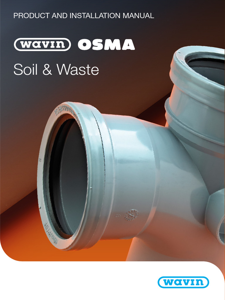 Wavin Osma Soil and Waste PIM Aug22 | PDF | Pipe (Fluid Conveyance ...