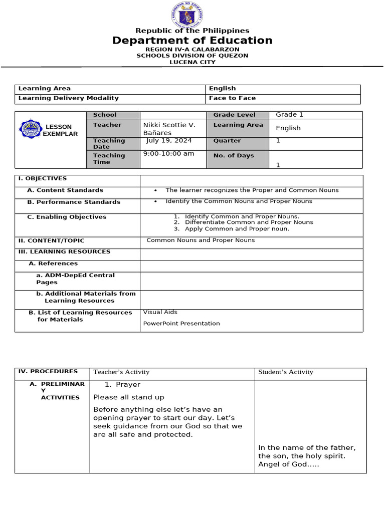 Lesson plan Final | PDF | Learning | Behavior Modification