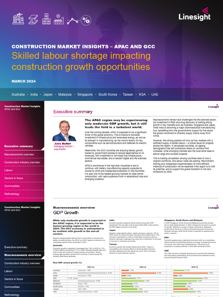 Linesight Construction Market Insights APAC and GCC - March 2024 1 | PDF | Cost Of Living ...