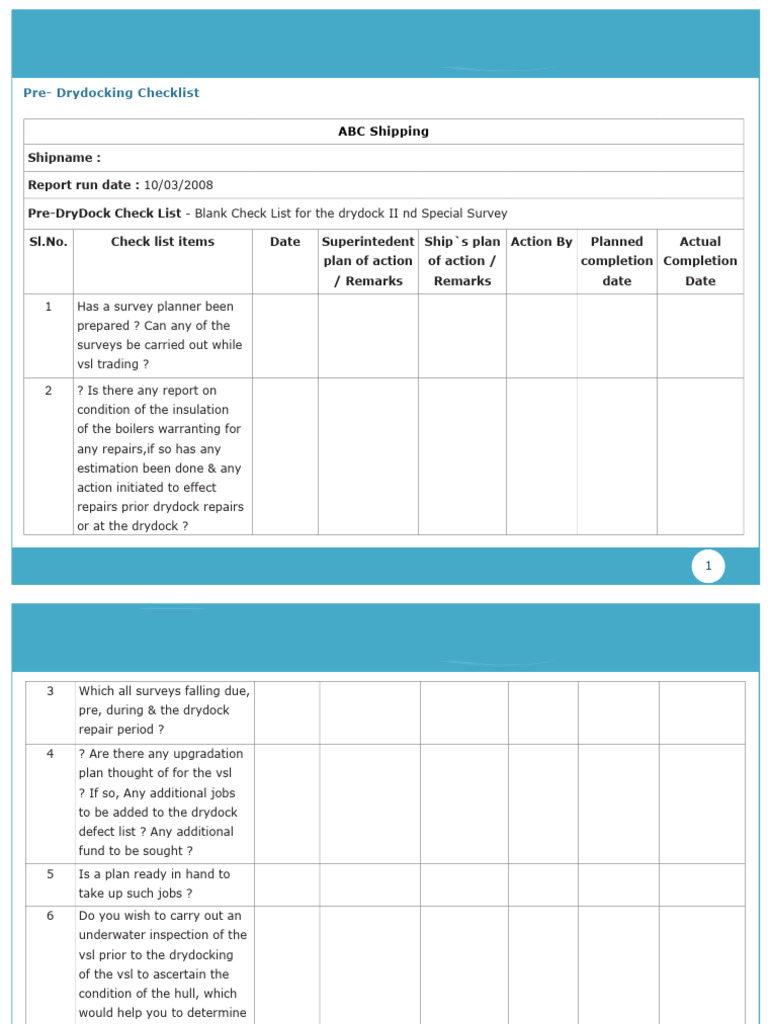dd_predd_checklist | PDF | Ships | Shipping