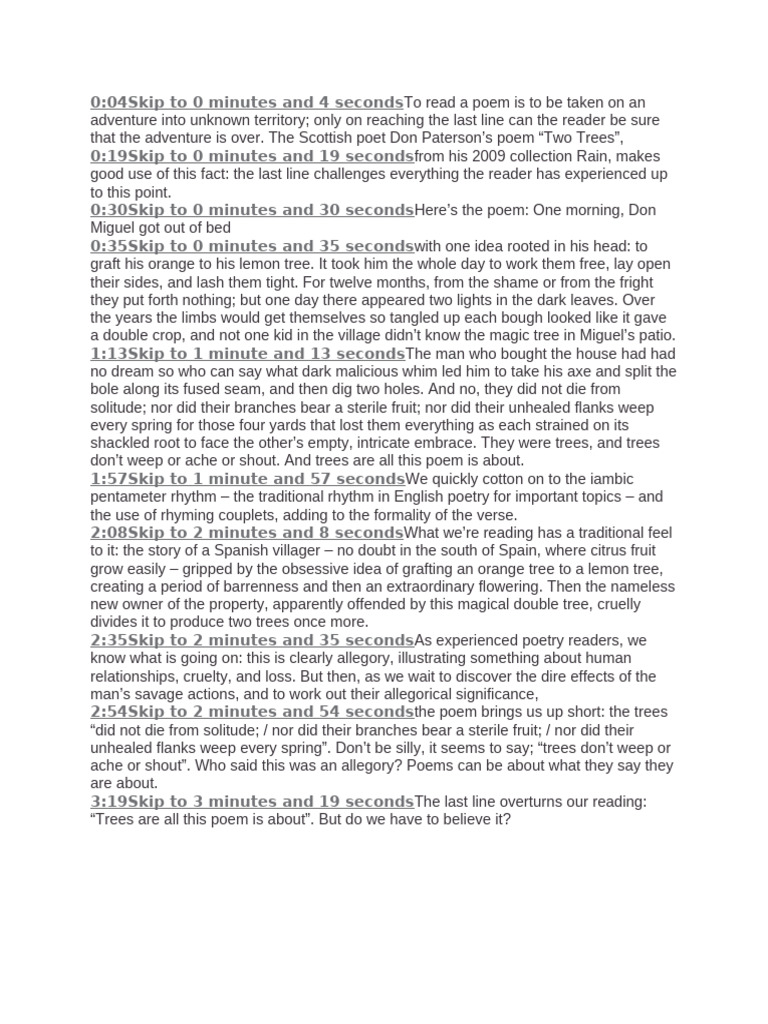 Prof Derek Attridge On How To Read A Poem | PDF | Poetry | Poetics