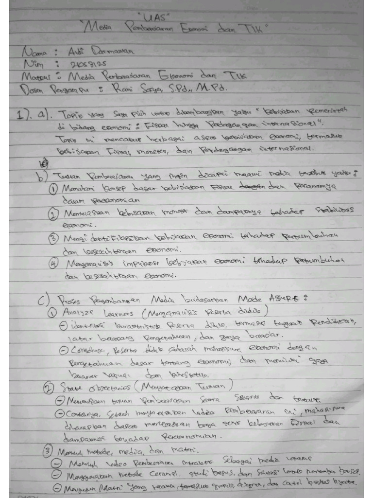UAS Media Pembelajaran Ekonomi Dan TIK Aldi Darmawan | PDF
