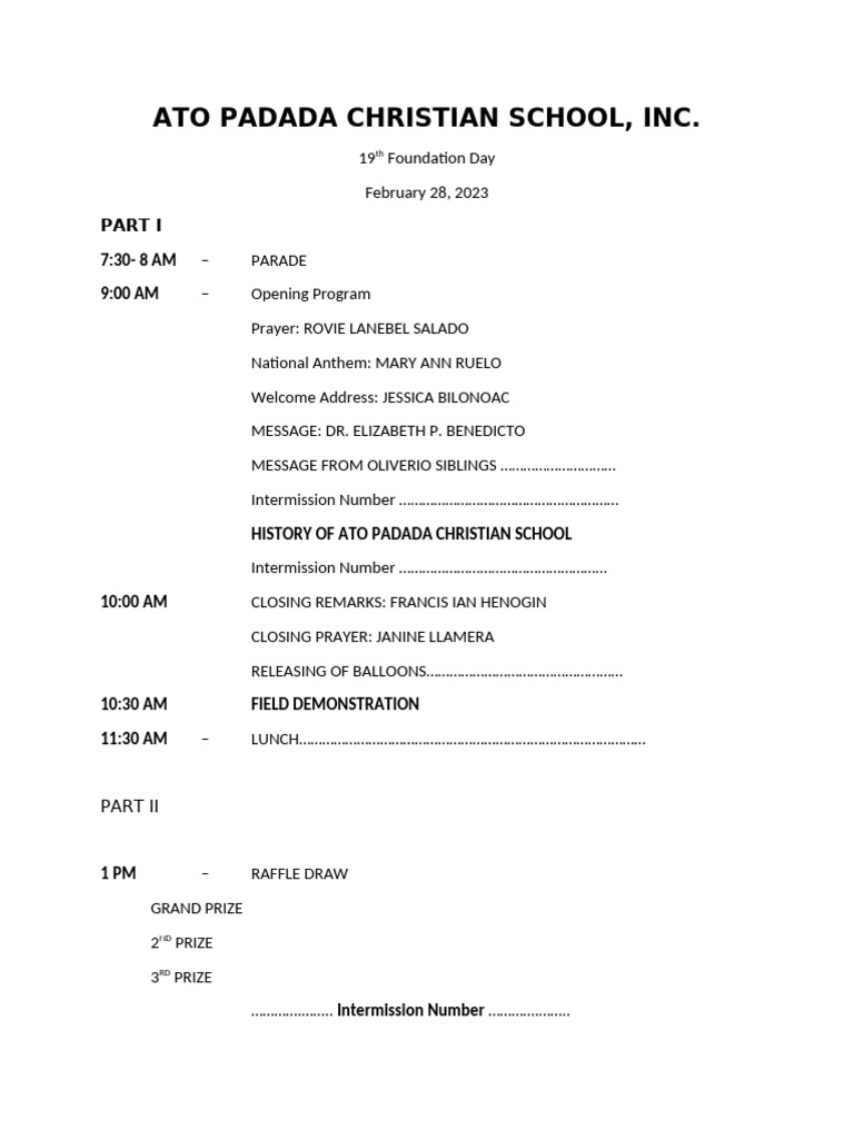 Foundation Program Pdf