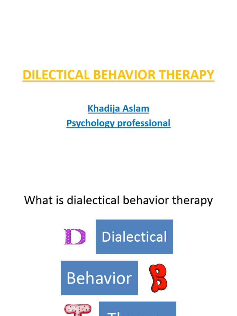 Dilectical Behavior Therapy | PDF | Dialectical Behavior Therapy | Psychotherapy