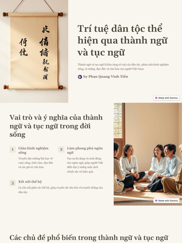 Tri Tue Dan Toc The Hien Qua Thanh Ngu Va Tuc Ngu | PDF