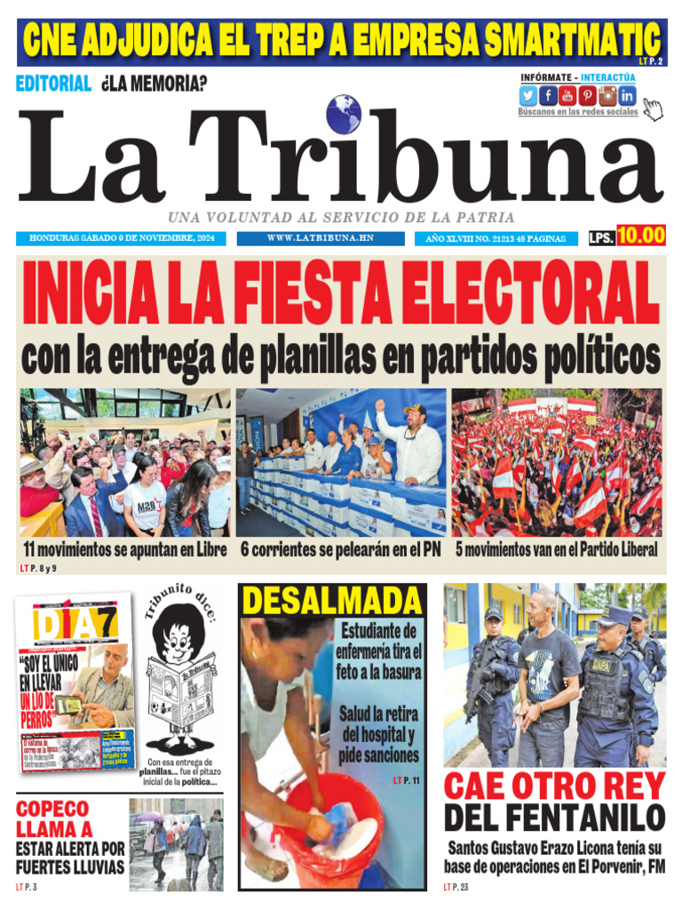 La Tribuna PDF Web Kty 09112024 | PDF | Democracia | Ideologías políticas