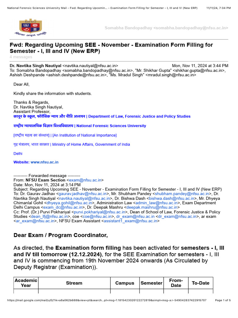 Exam Form Deadline for Law Students | PDF | Criminology | Misconduct