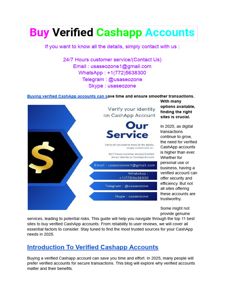 Buy Verified Cashapp Accounts | PDF | Computer Security | Security