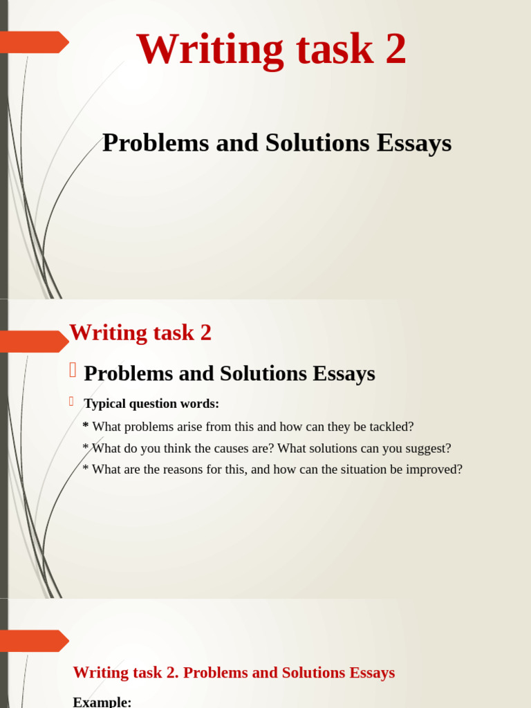 Writing Task 2. Problem and Solutions Essay | PDF | Traffic Congestion | Traffic
