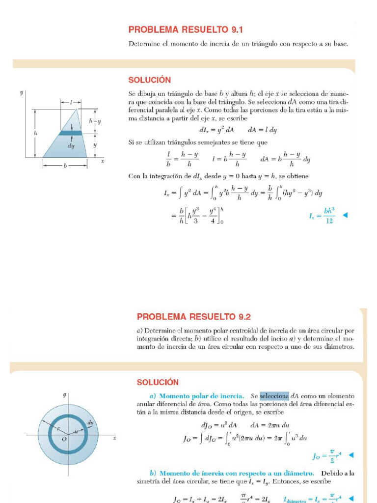 Ejercicios Momentos de Inercia | PDF