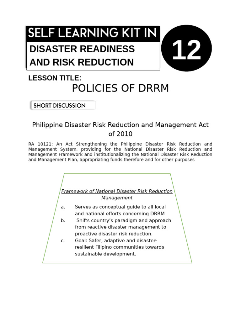 DRRR q2 Week 8 Lecture Note 8b | PDF | Disaster Risk Reduction ...