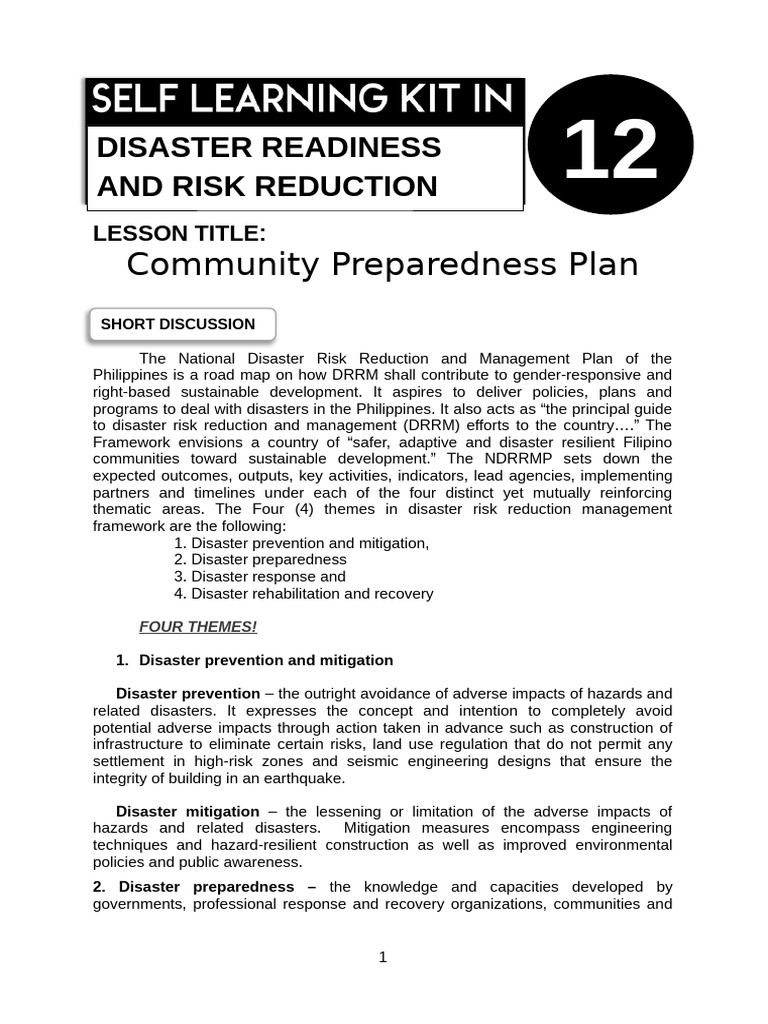 DRRR q2 Week 7 Lecture Note 7b | PDF | Emergency Management | Disaster Risk Reduction