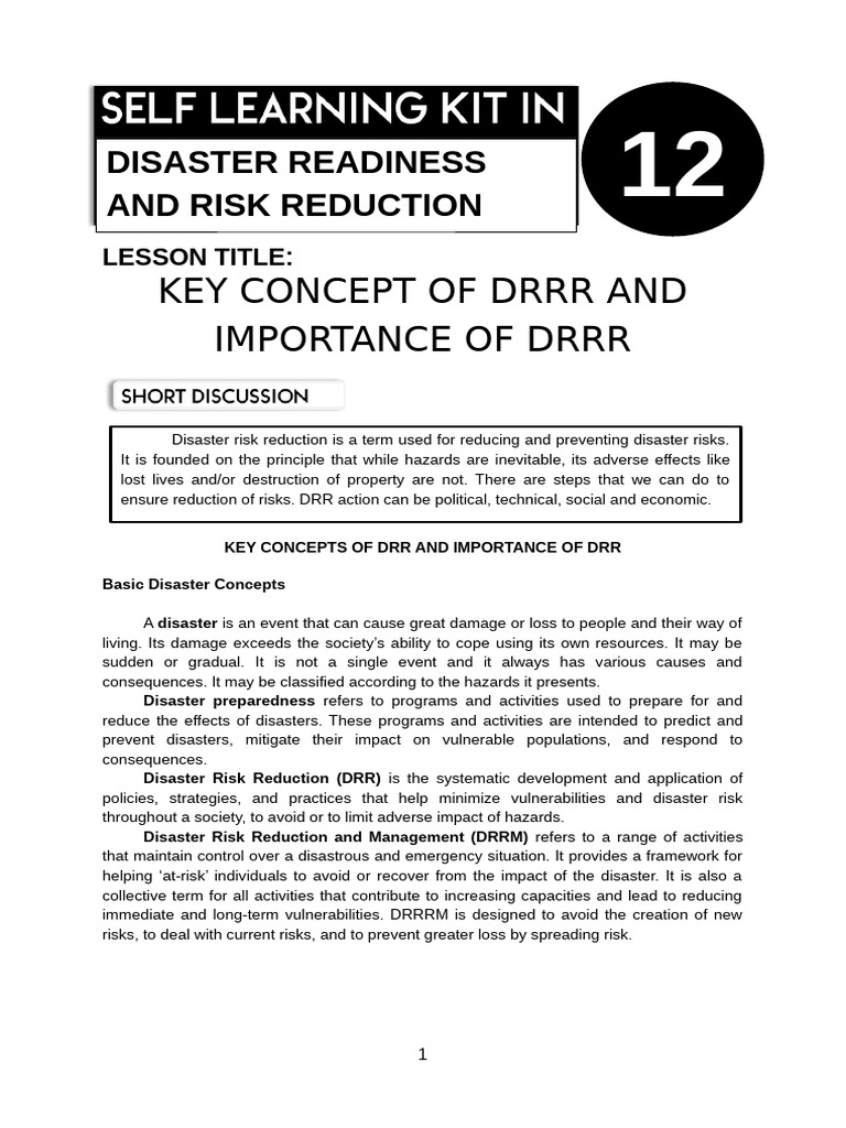 DRRR q2 Week 6 Lecture Note 6 | PDF | Disaster Risk Reduction ...