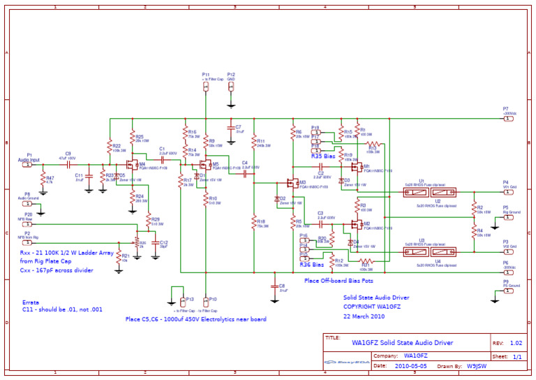 Mosfet Audio Driver Schematic | PDF