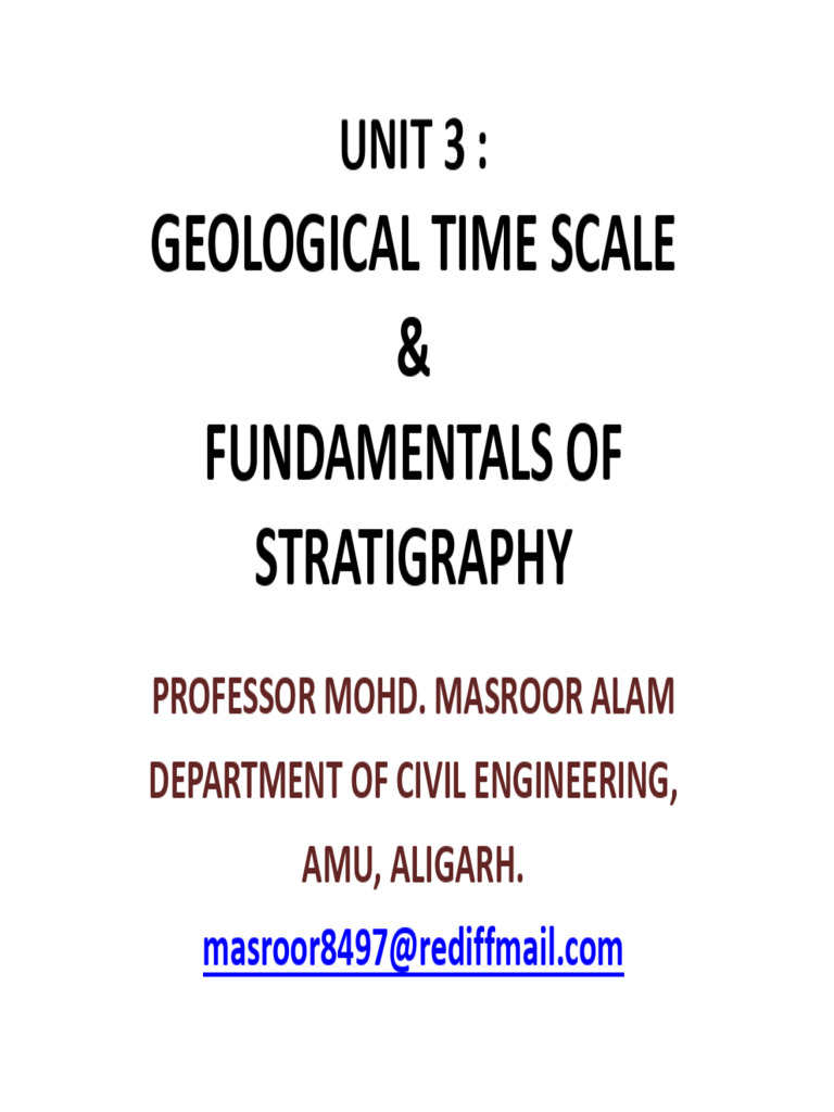 Unit 3 - Geological Time Scale | PDF | Geology | Stratigraphy