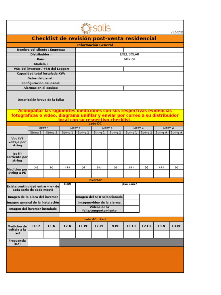 Checklist Post-Venta (RESI) - Secured | PDF