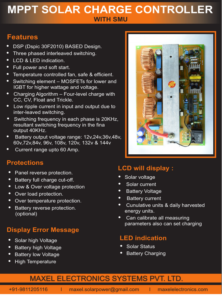 MPPT Solar Charge Controller Overview | PDF