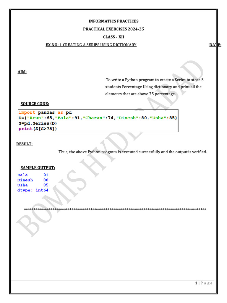 Ip Cbse Practical File GR 12 | PDF | Comma Separated Values | Histogram