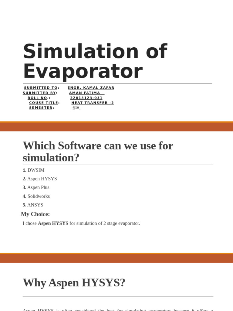 Aspen HYSYS Simulation of Evaporator | PDF | Heat Exchanger | Liquids