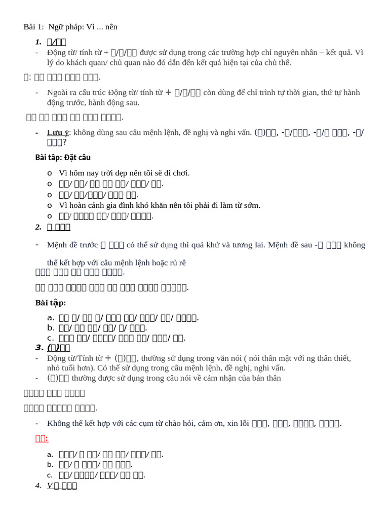 Bài1 - NP Vì .. Nên | PDF