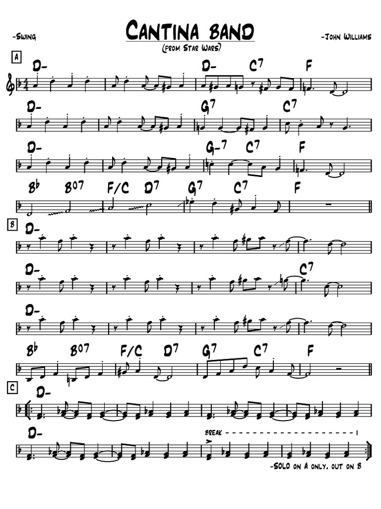 Cantina Band (Star Wars) - Partitura Cifra | PDF