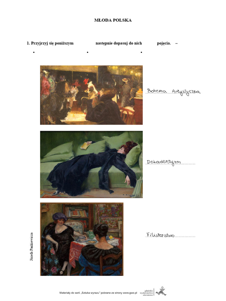 Mloda Polska Karta Pracy NR 2 Filister I Dekadent 2 | PDF