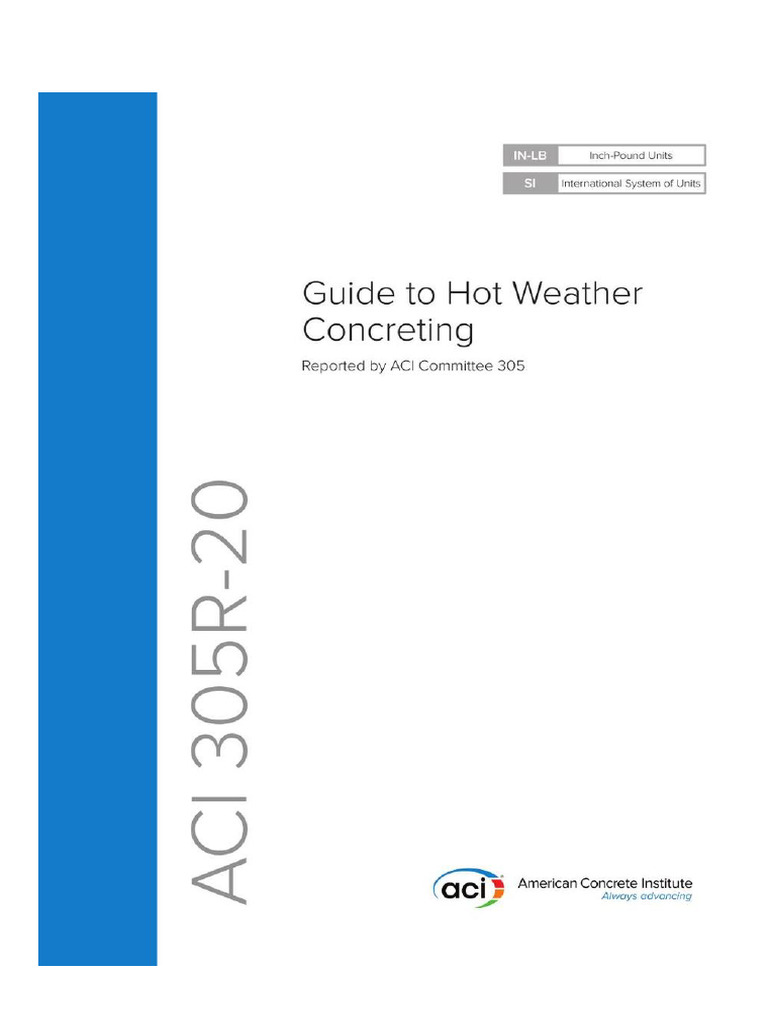 Aci 305r 20 PDF Free | PDF