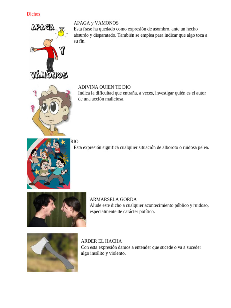 100 Dichos Ilustrados | PDF