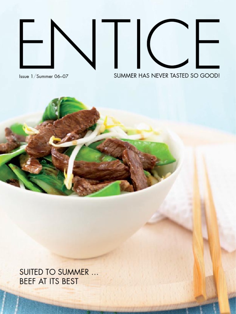 Entice Magazine Issue 1 | PDF | Kebab | Steak