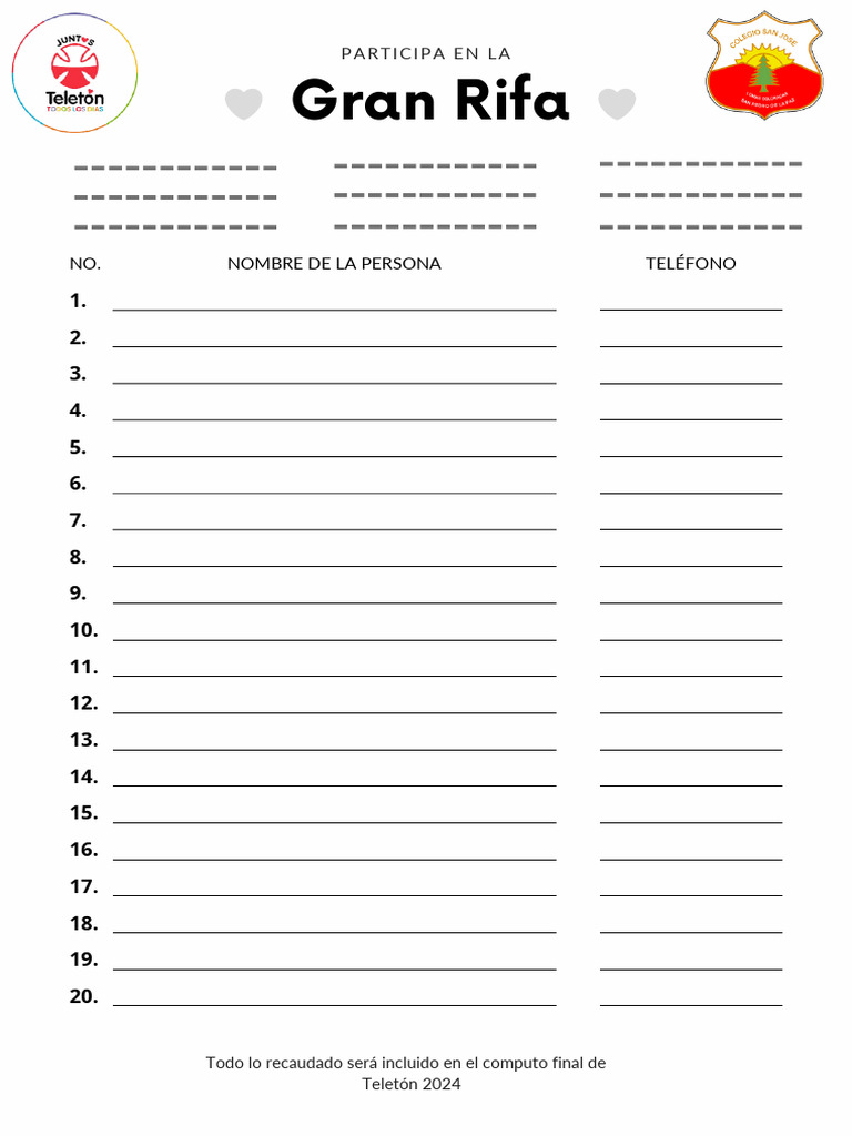 Documento A4 Rifa Minimalista Blanco y Negro | PDF