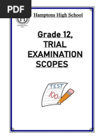 Grade 8 Exam Booklet Sample 2025 | PDF