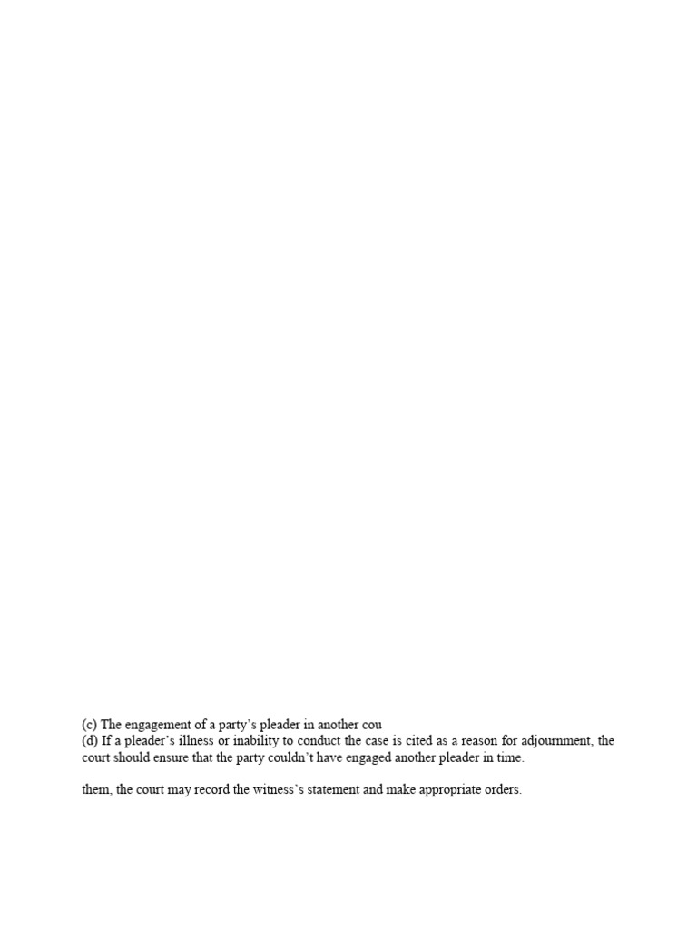 Adjournment Provisions in CPC Explained | PDF | Criminal Procedure In ...