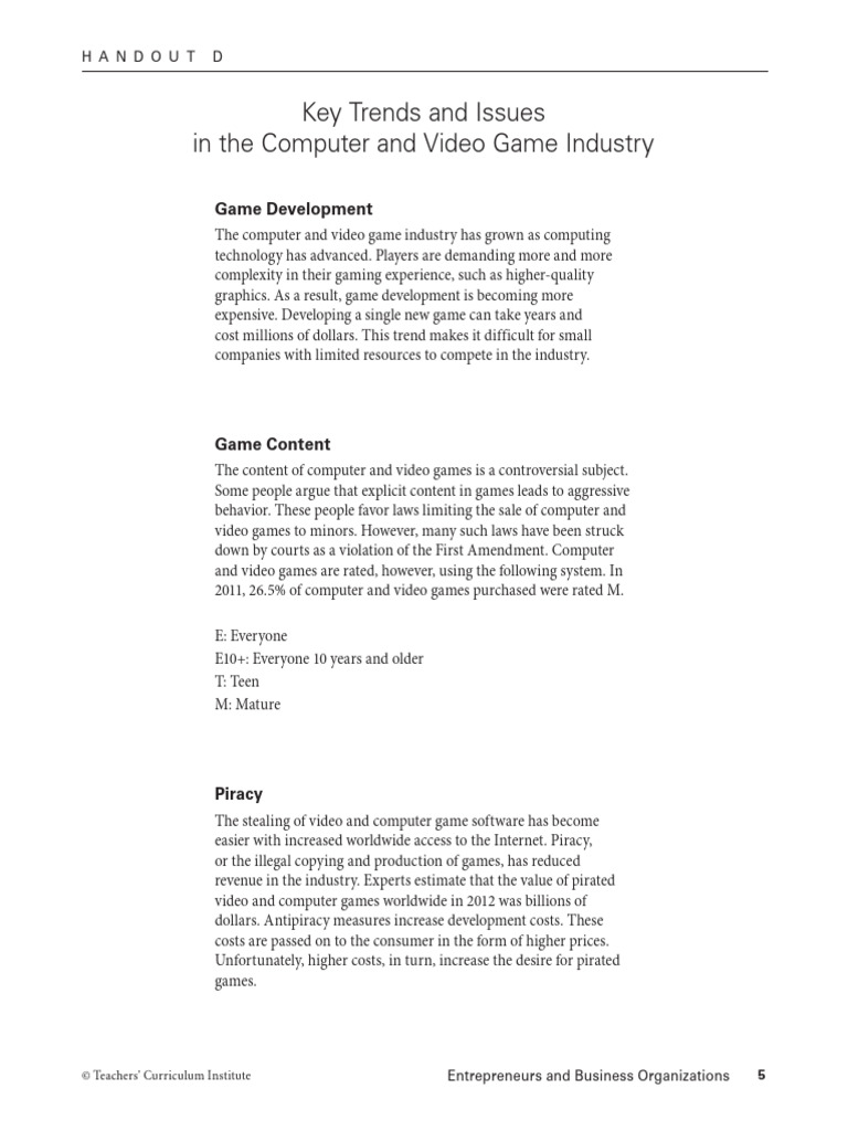 9 Weeks Project Handout D | PDF | Copyright Infringement | Video Games