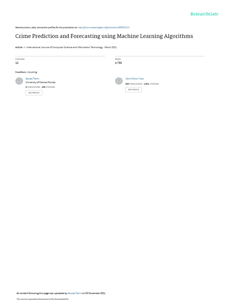 Ijcsit 2021120201 | PDF | Cross Validation (Statistics) | Machine Learning