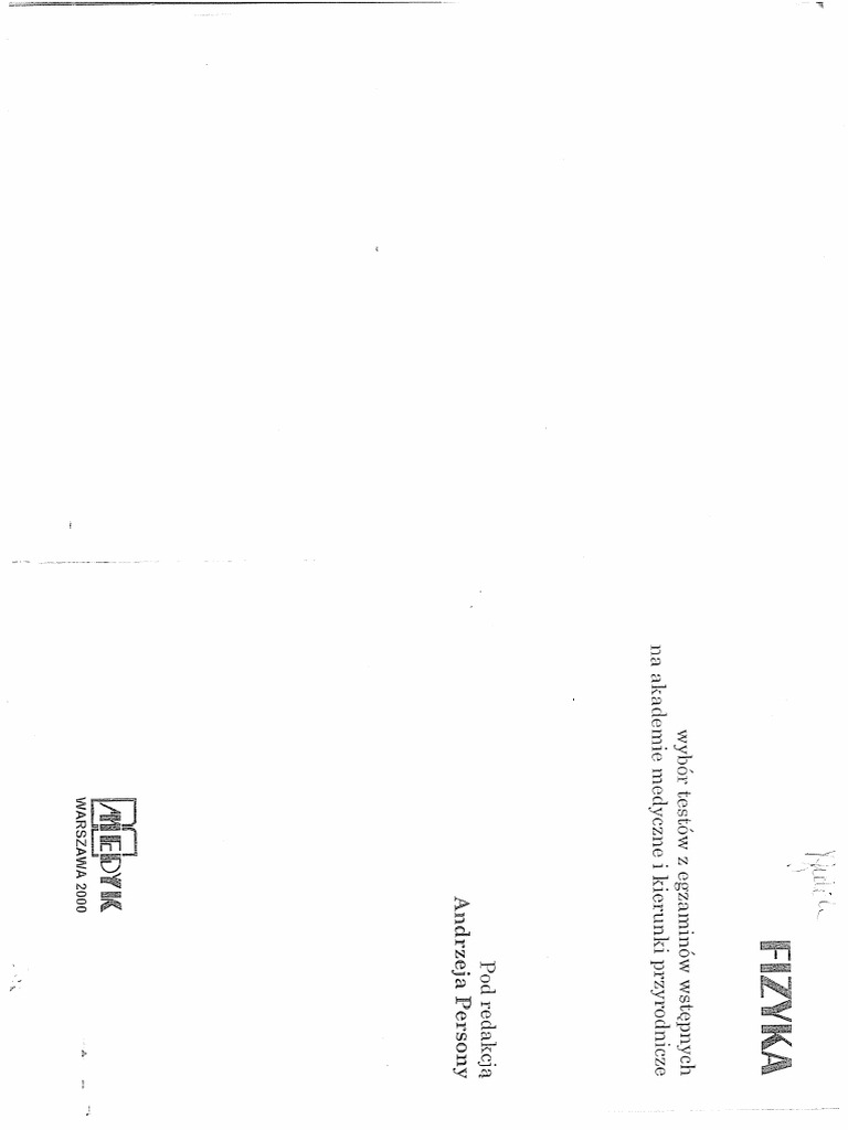 Fizyka Wybor Testow Andrzej Person Wawa 2000 | PDF