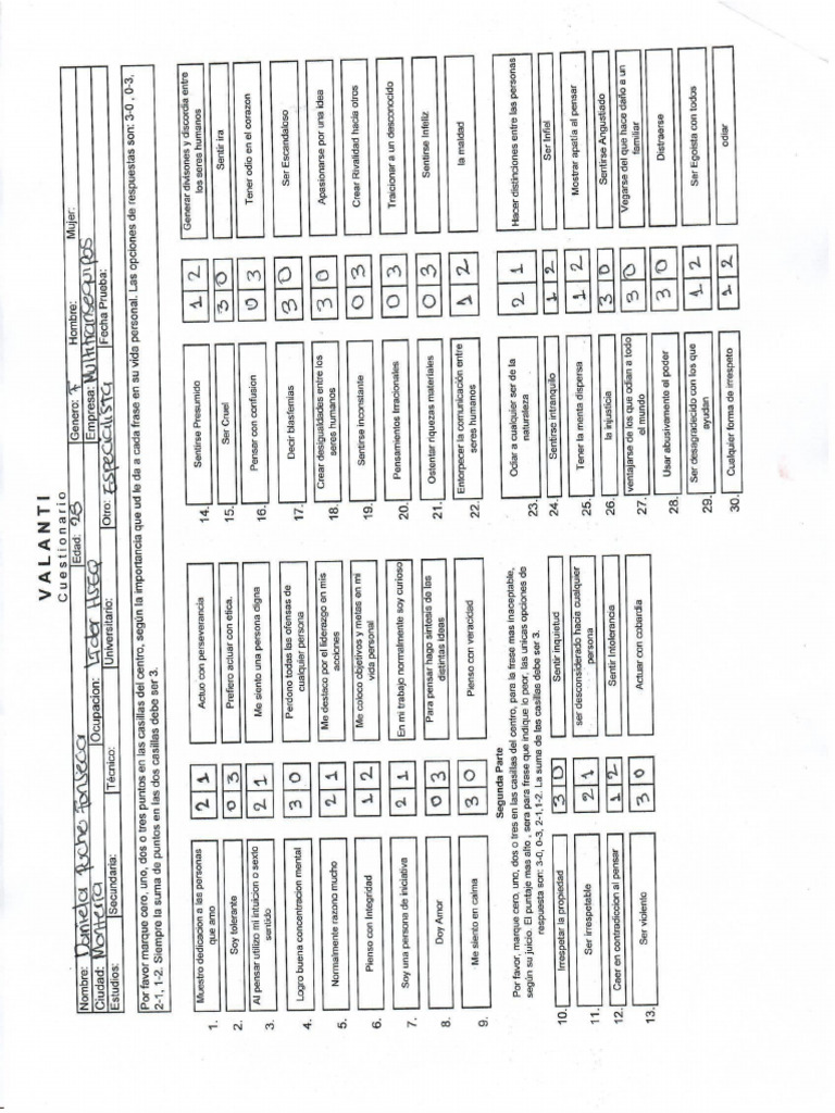Prueba Valenti Daniela Puche | PDF