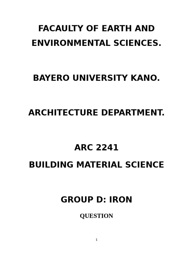 Iron Building Material Science | PDF | Concrete | Corrosion