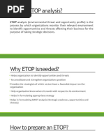 ETOP Analysis: Identifying Business Threats and Opportunities | PDF ...