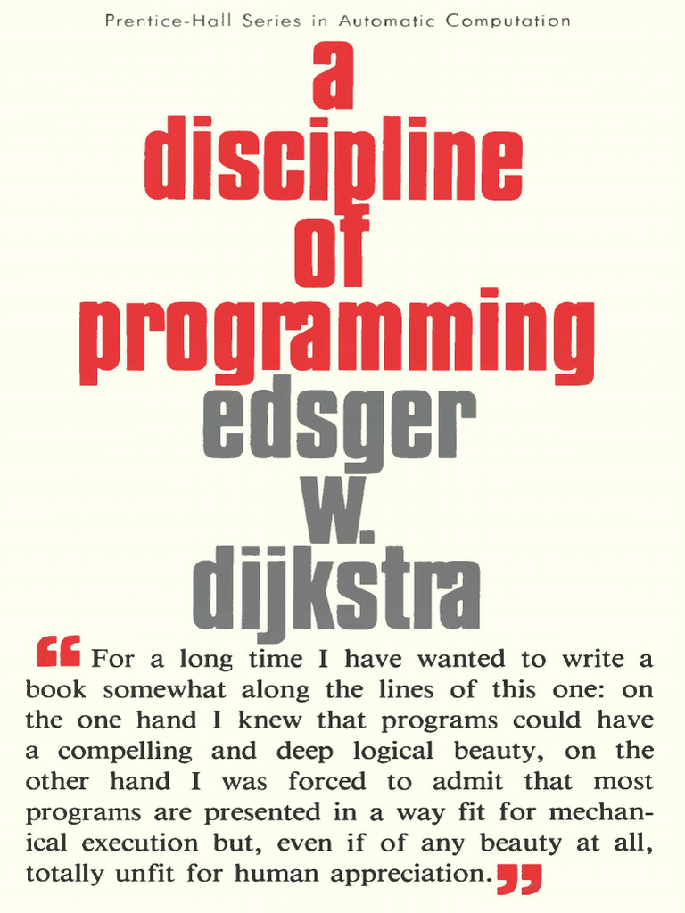A Discipline of Programming (Edsger W. Dijkstra) (Z-Library) | PDF