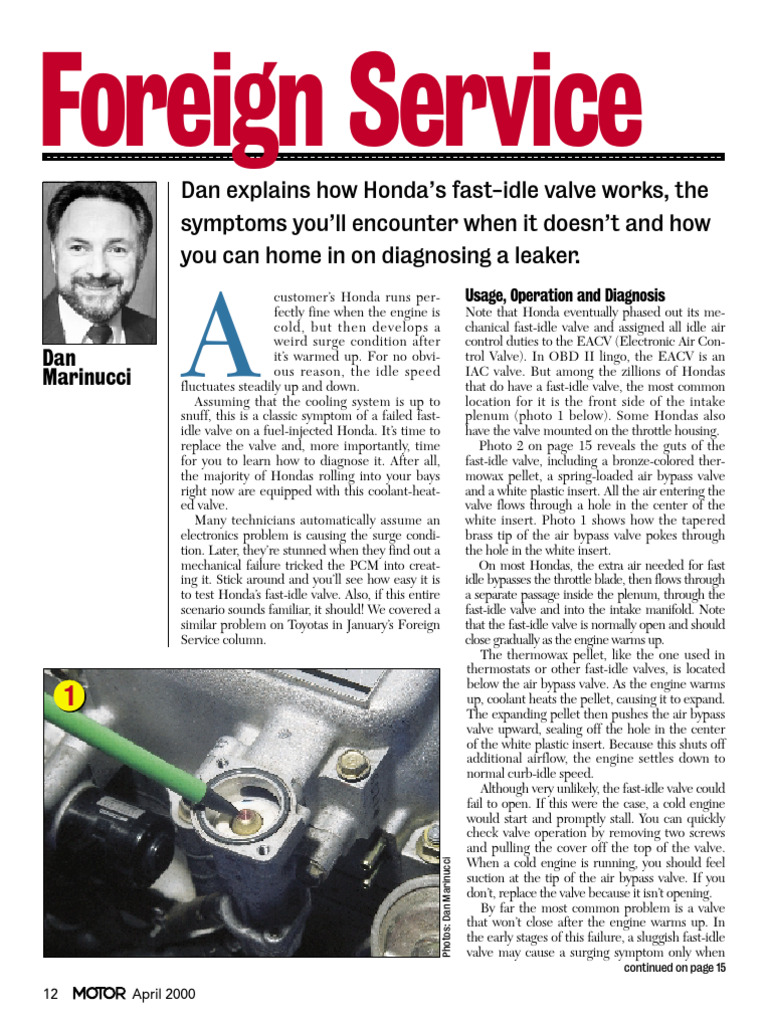 Fast Idle Thermo Valve - How It Works | PDF | Valve | Throttle