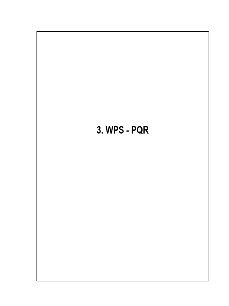 WPS - PQR | PDF