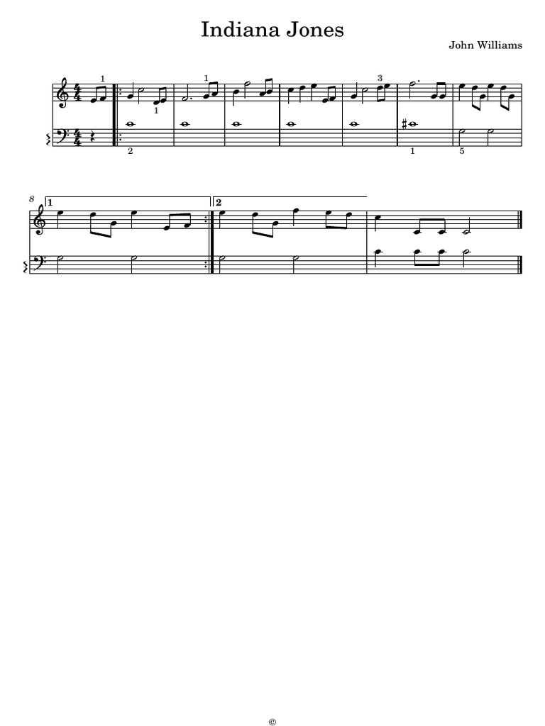 Indiana Jones Theme | PDF