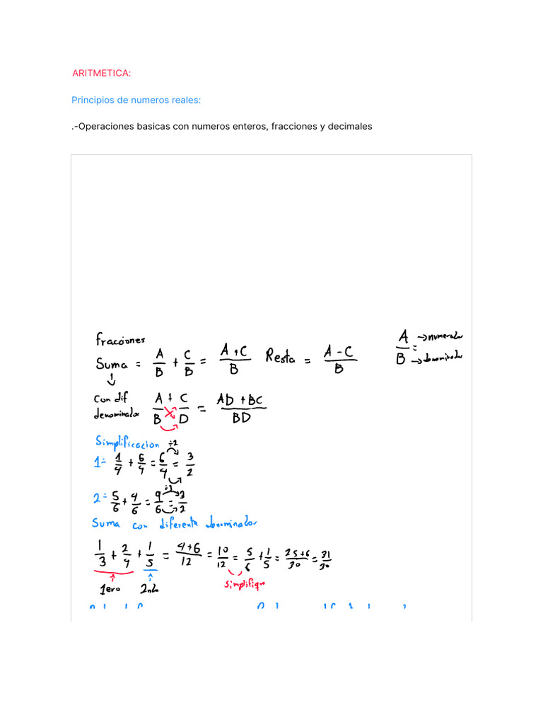 Fundamentos de Aritmética Básica | PDF