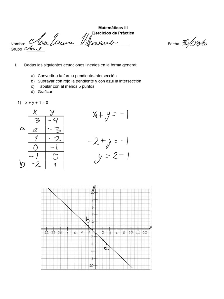 Ejerc Mat3 25agosto | PDF | Métodos y materiales de enseñanza