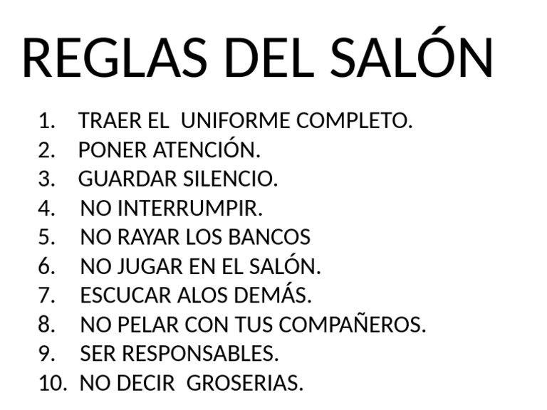 Reglas Del Salón | PDF | Cocina, comidas y vino | Relaciones personales ...