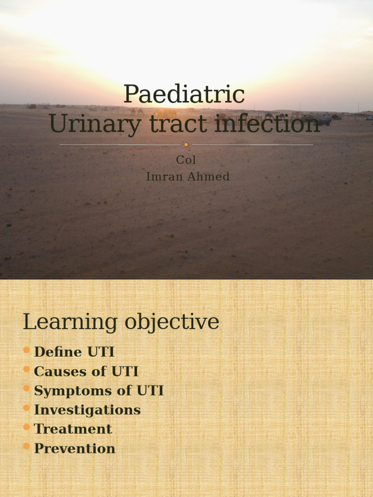 Pediatric Urinary Tract Infection Guide | PDF | Urinary Tract Infection ...