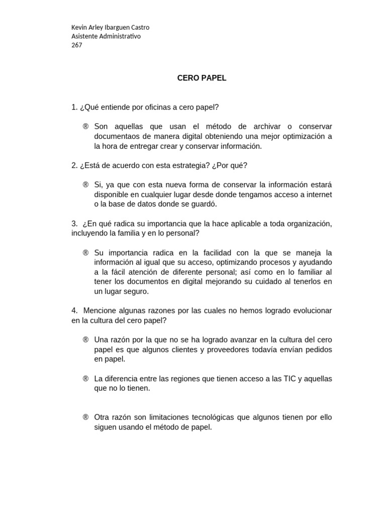 Cero Papel | PDF