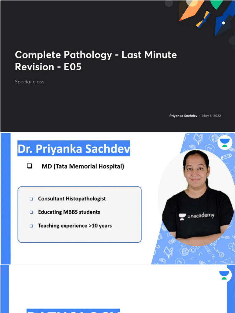 Complete Pathology Last Minute Revision E05 No Anno | PDF